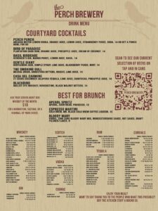 Main Menu | The Perch Brewery