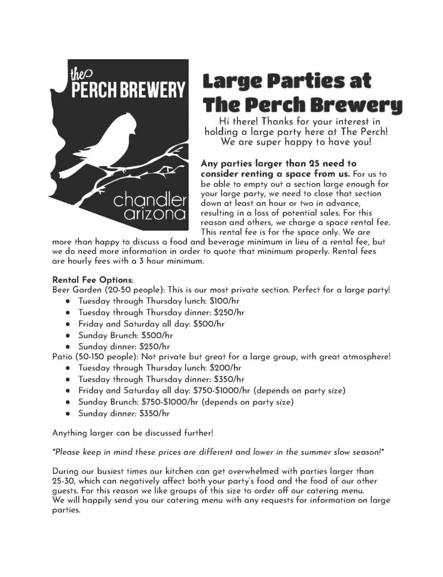 Events at The Perch - Top Restaurants in Downtown Chandler