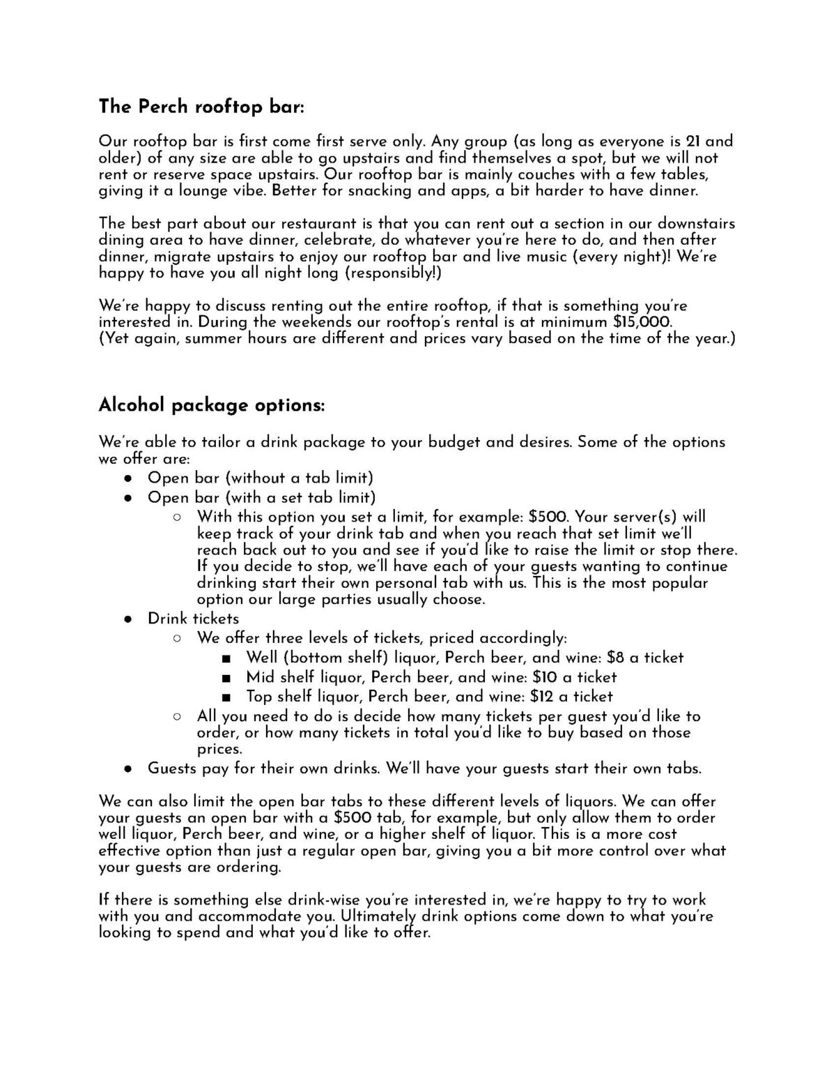 Events at The Perch - Top Restaurants in Downtown Chandler